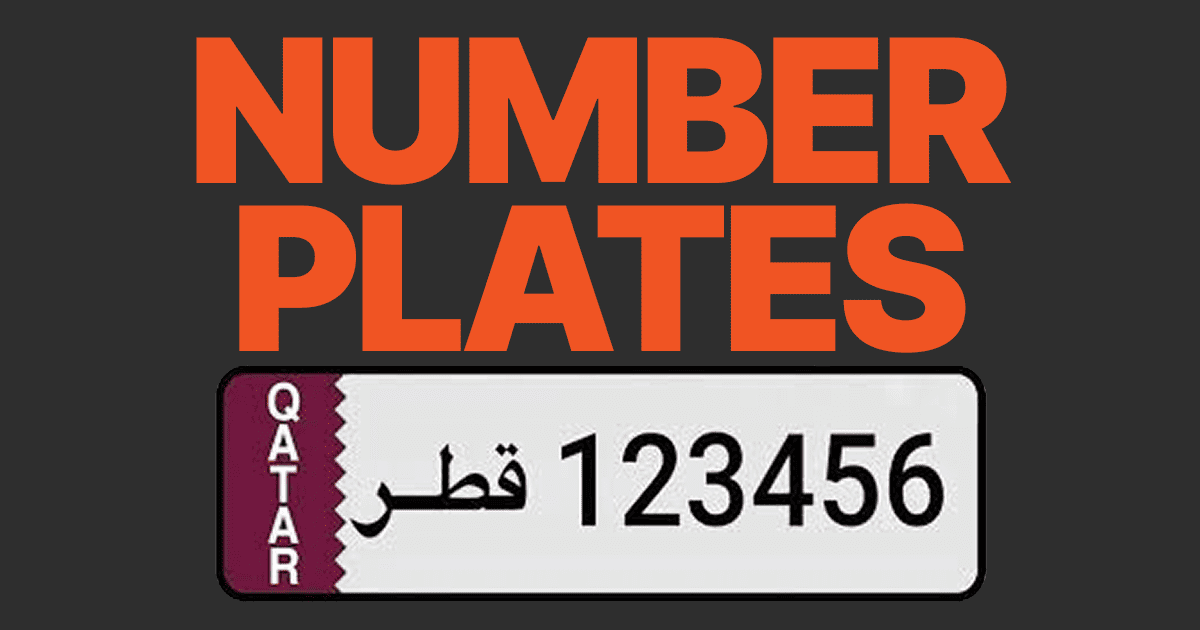 Number Plates for Sale in Qatar - Buy Unique & Special Plates - QMotor